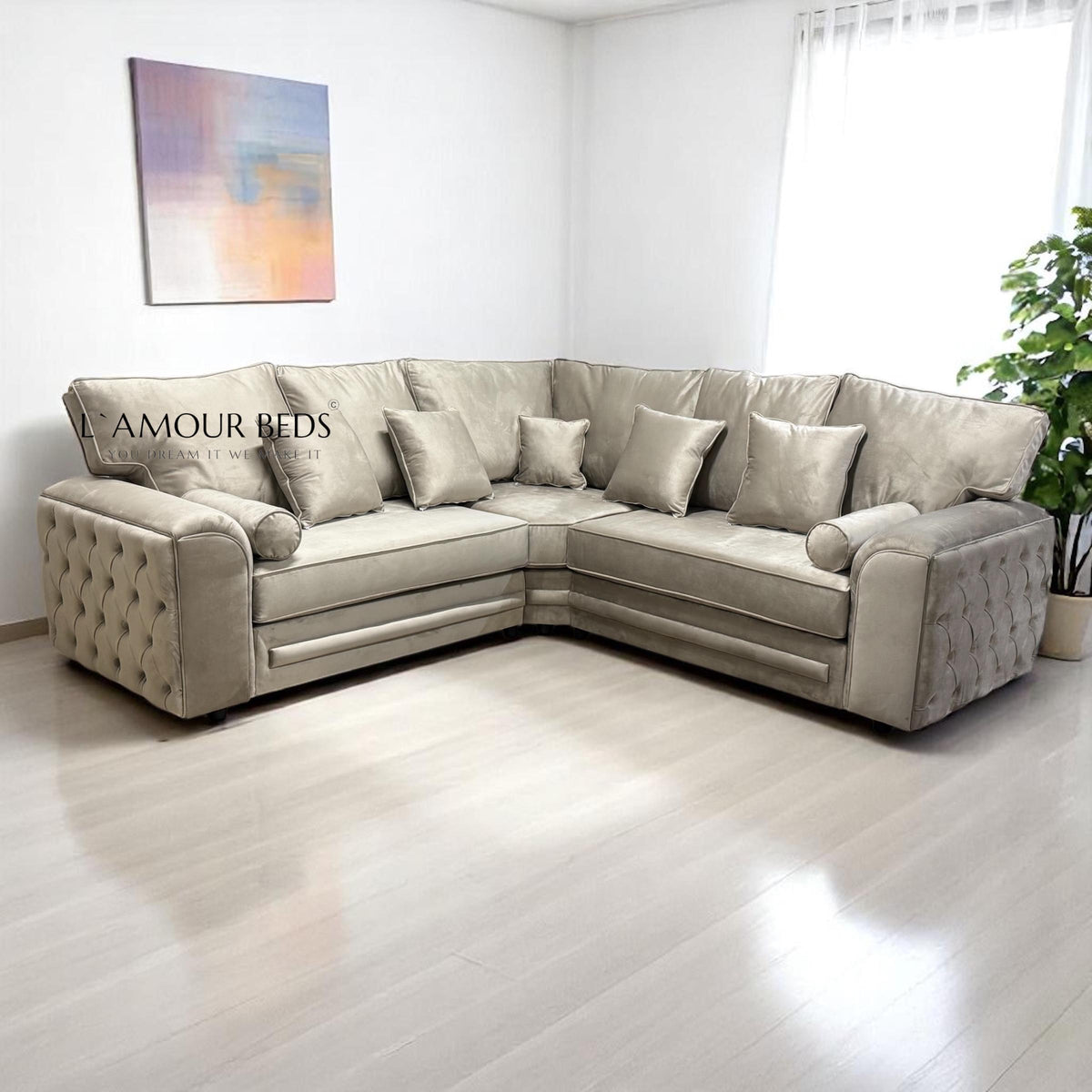 Amelia Corner L Sofa 5 seater – L'amour Beds