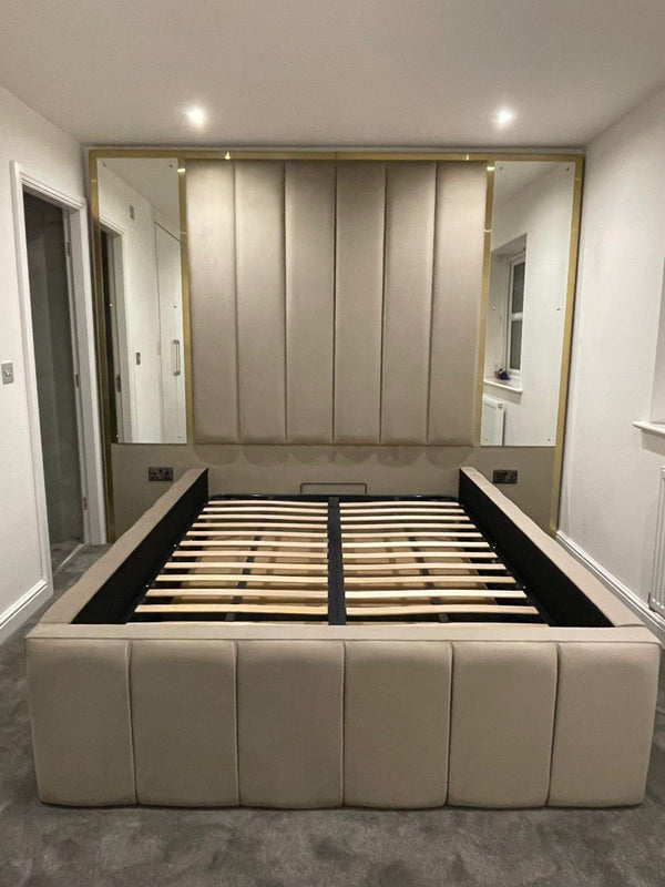 Olivia Wall Panels Bed | Fully Customisable Modern Bedroom Bed