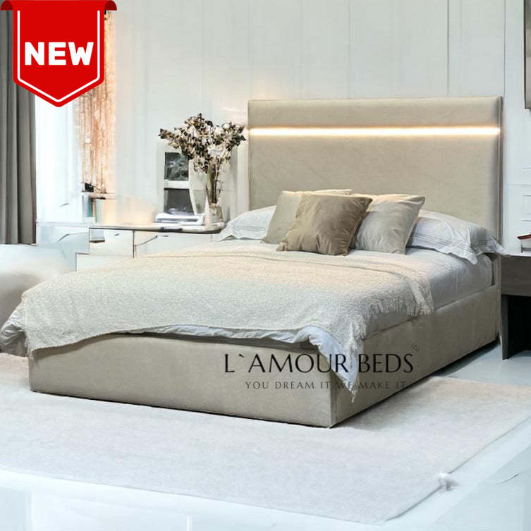 Ariana Panels Bed Headboard With LED Lights – L'amour Beds