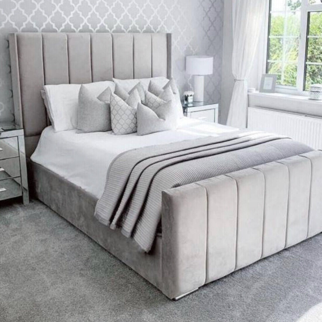 Sophie Panel Wingback Bed Frame King – L'amour Beds